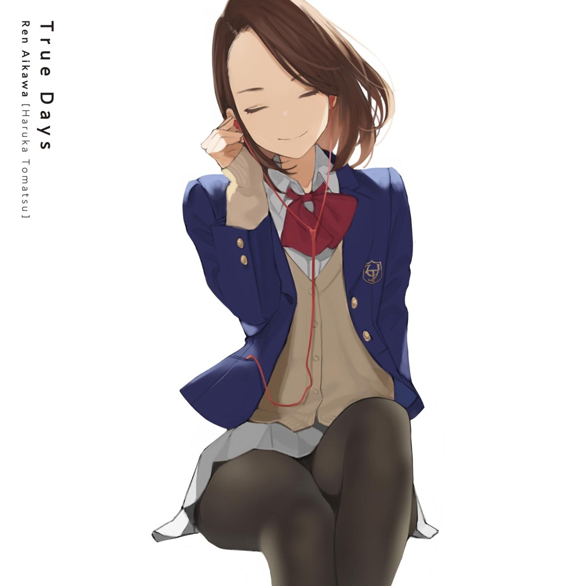 yom miru tights aikawa ren disc cover pantyhose seifuku sweater | #539621 | yande.re